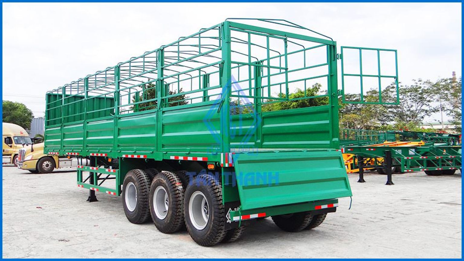 Tìm hiểu các mẫu sơmi rơmoóc sàn bửng (tải thùng) Tân Thanh