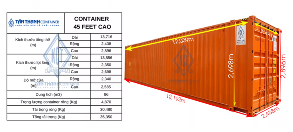 Thông số kỹ thuật xe container cần phải biết | Tân Thanh